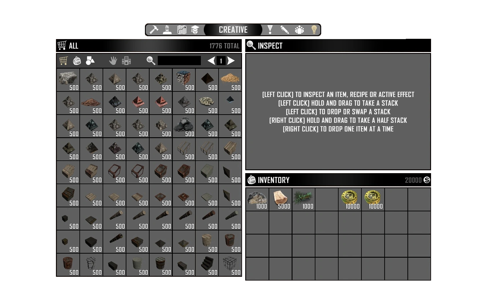 Creative Menu - Official 7 Days to Die Wiki