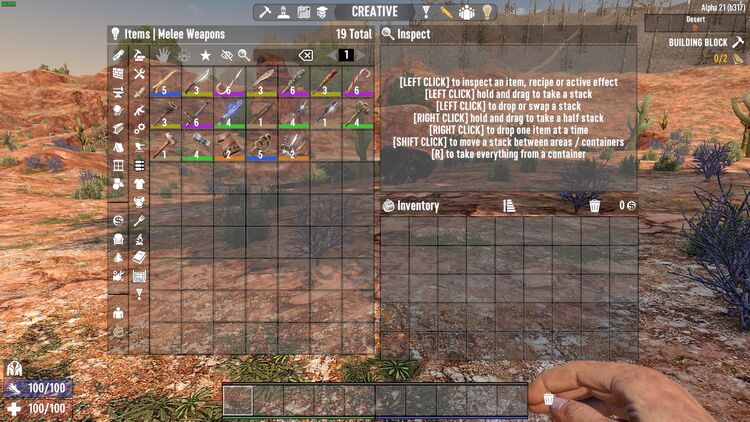 Creative Menu - 7 Days to Die Wiki