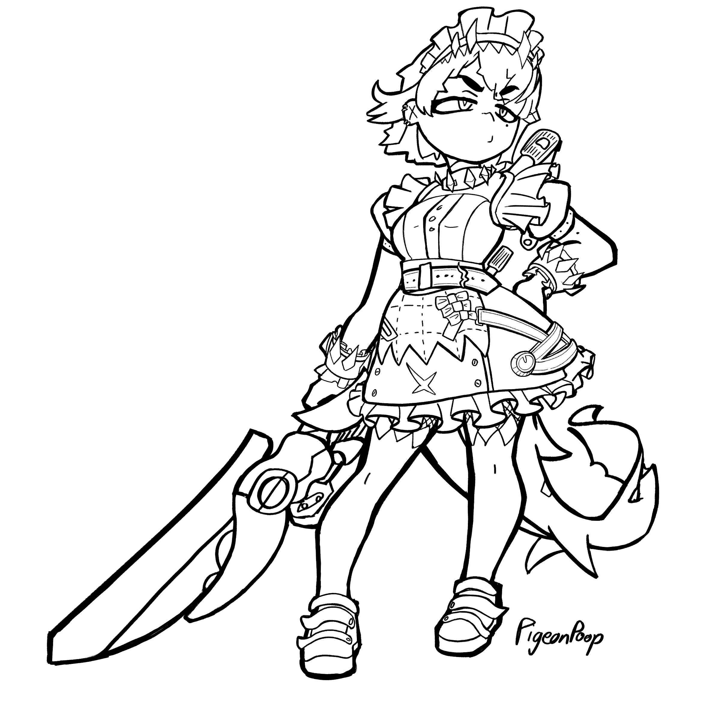 Ellen lineart wip | Fandom