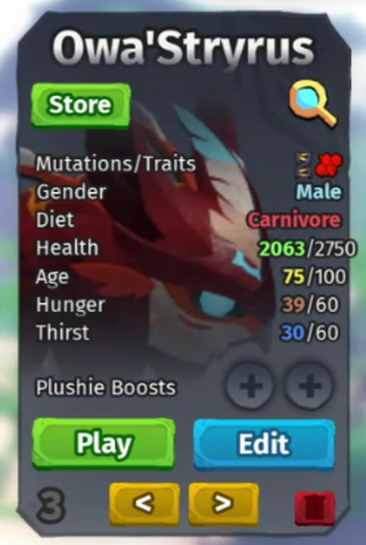 Trading Menalistis *Stored* Male Owa'Stryrus + Damage Trait! | Fandom