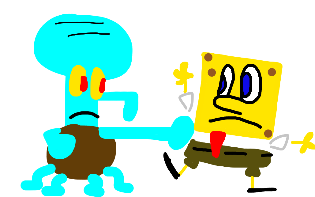 Why do you think Squidward is beating up SpongeBob | Fandom