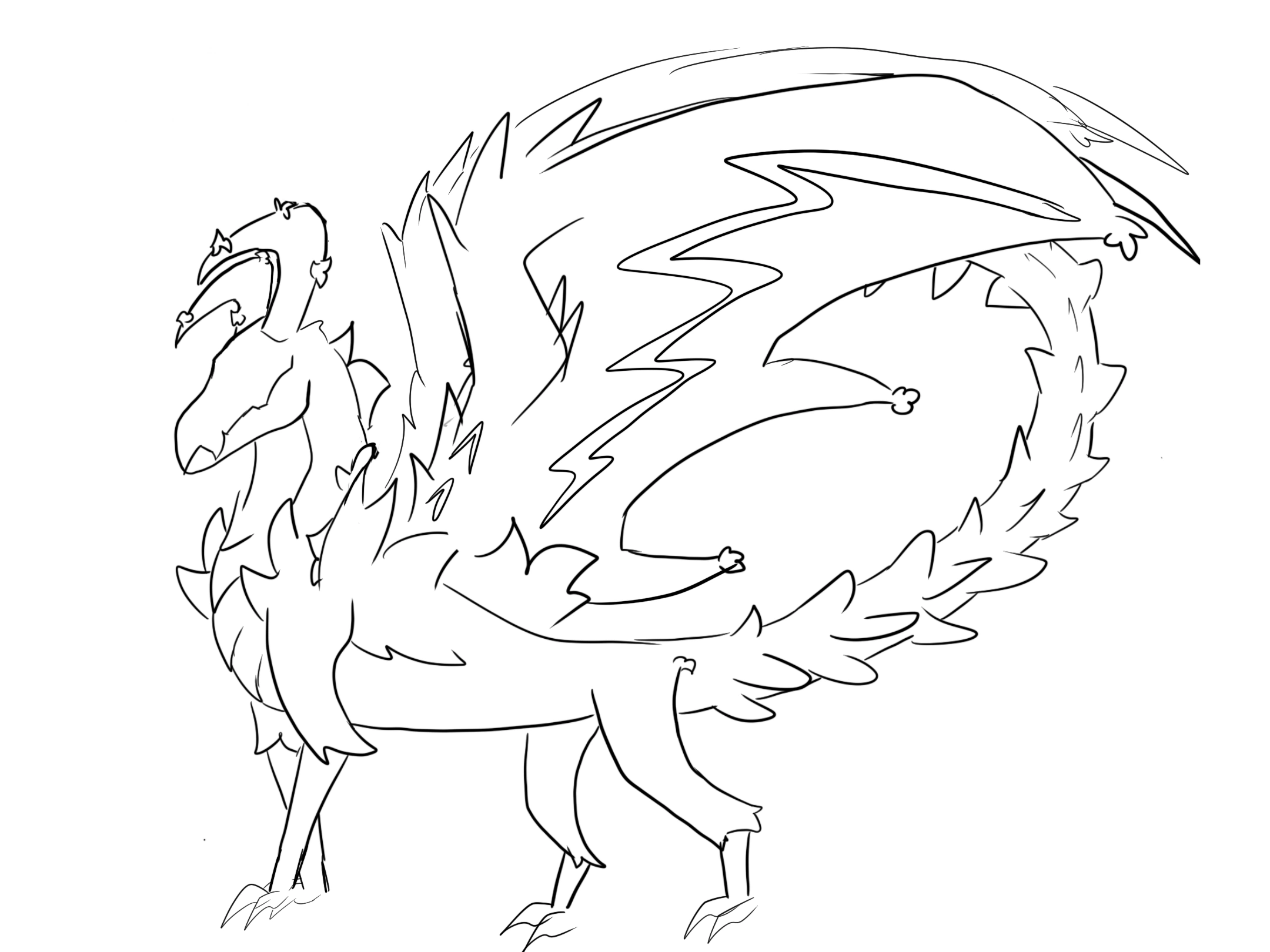 quick sketch of a roz with wings | Fandom