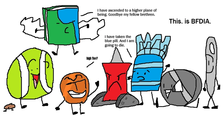 Awesome artwork I drew in MS Paint of the final 7 in BFDIA because I ...