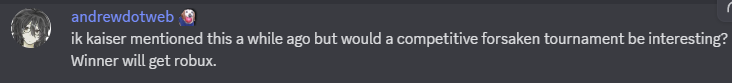The Forsaken dev team are going to be breaking the Roblox TOS if they ...