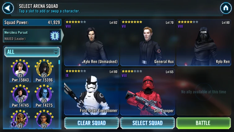 SWGOH First Order team (Not done yet) | Fandom