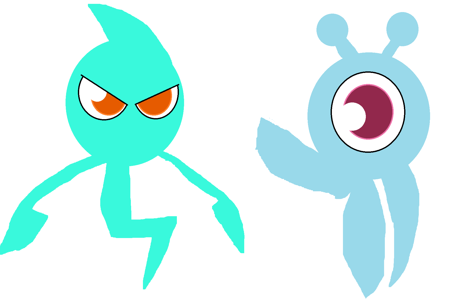 My Drawing of Cyan and White Wisps | Fandom