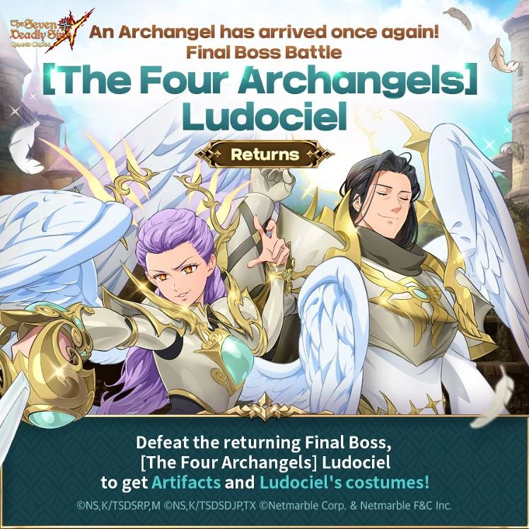 Final Boss (The Four Archangels): Ludociel | Seven Deadly Sins: Grand ...