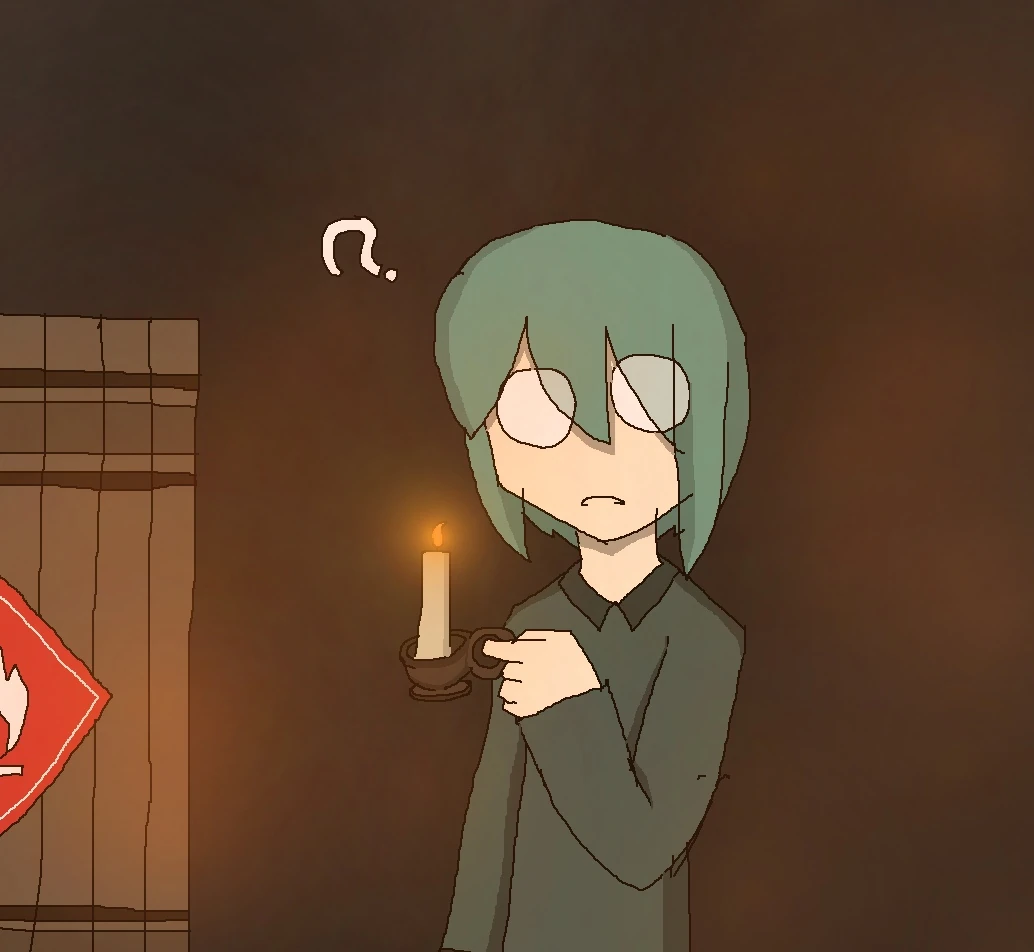 When I enter into the firedamp room and turns on the candle but somehow ...