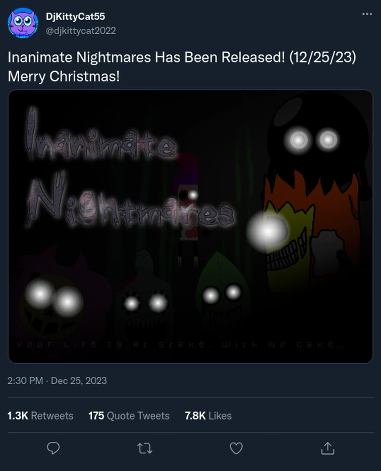 Today marks the 1 year anniversary Of Inanimate Nightmares! | Fandom