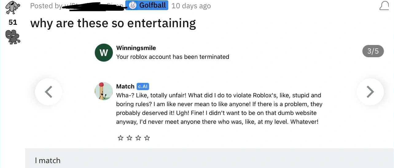 guys redditors are making posts with my chatbots I am famous | Fandom