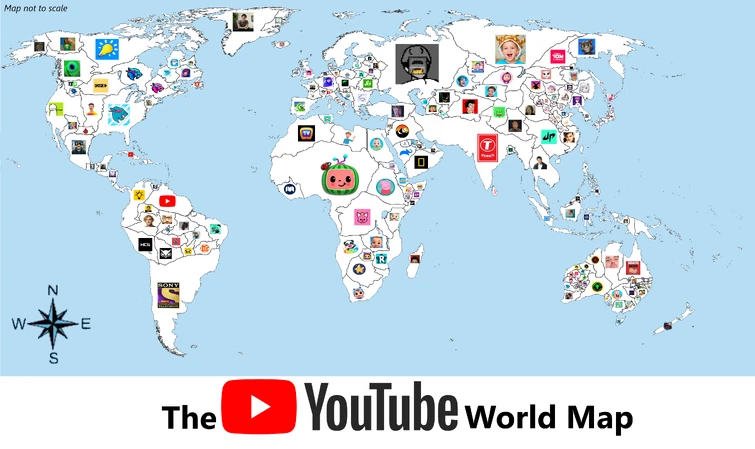 Be honest, who made a better YouTuber world map? | Fandom