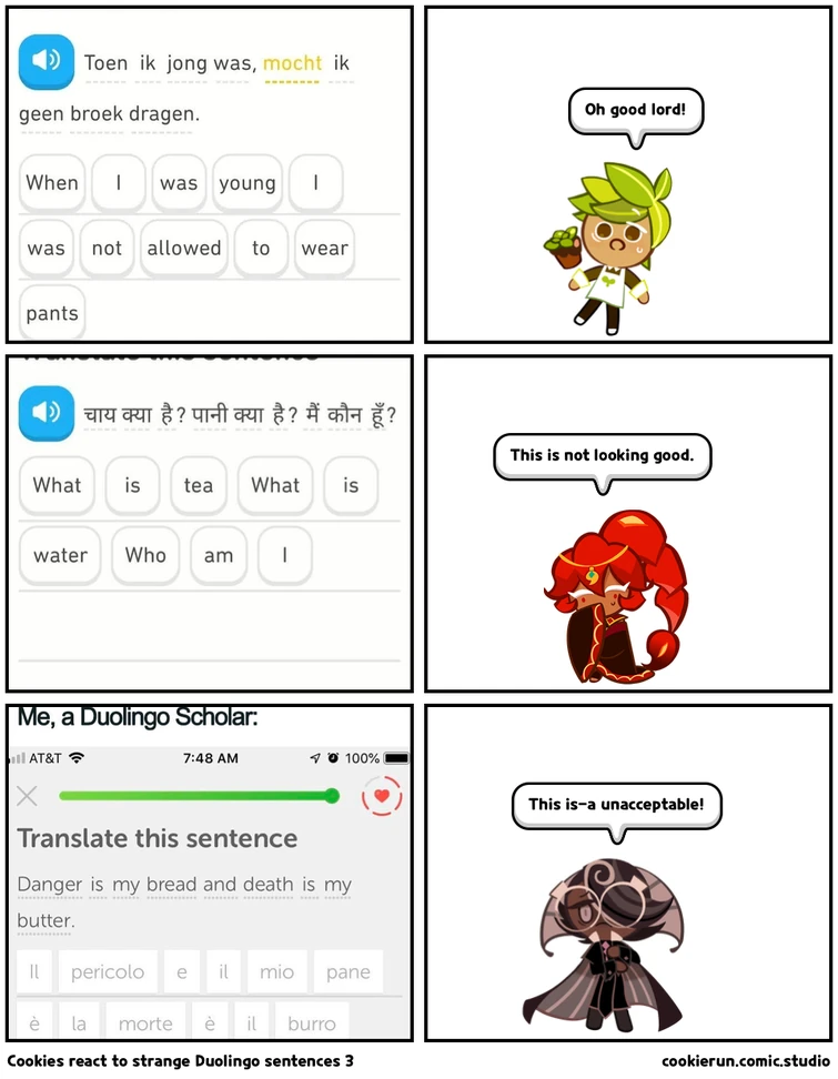 Cookies react to strange Duolingo sentences again | Fandom