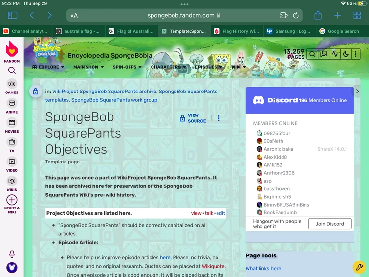 This Encyclopedia Spongebobia Page from 2006 hasn’t been touched since ...