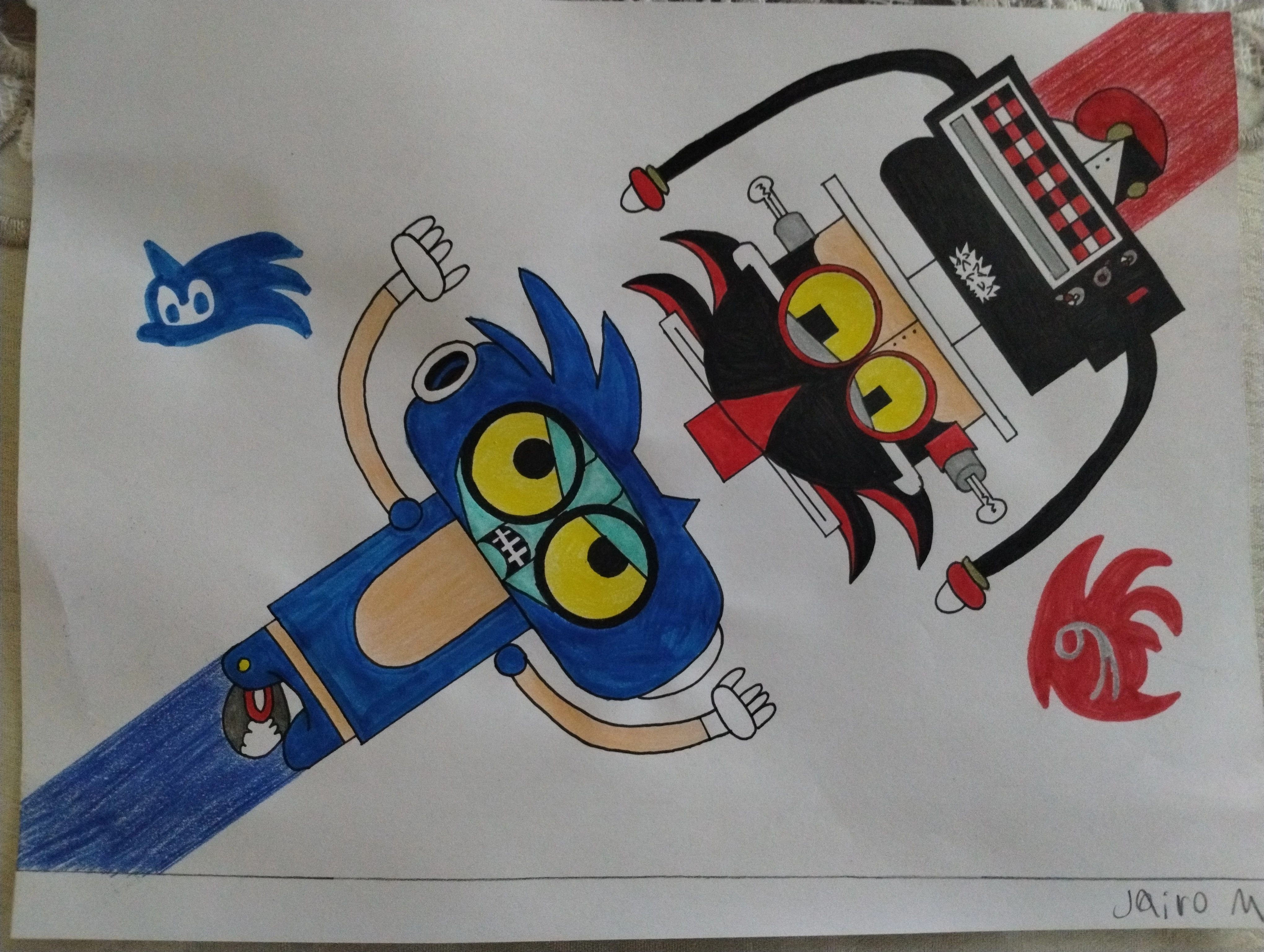 Robbie and Breakfast Bot as Sonic and Shadow | Fandom