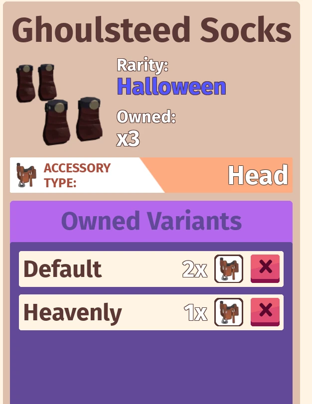Worth of heavenly ghoulsteed socks? | Fandom