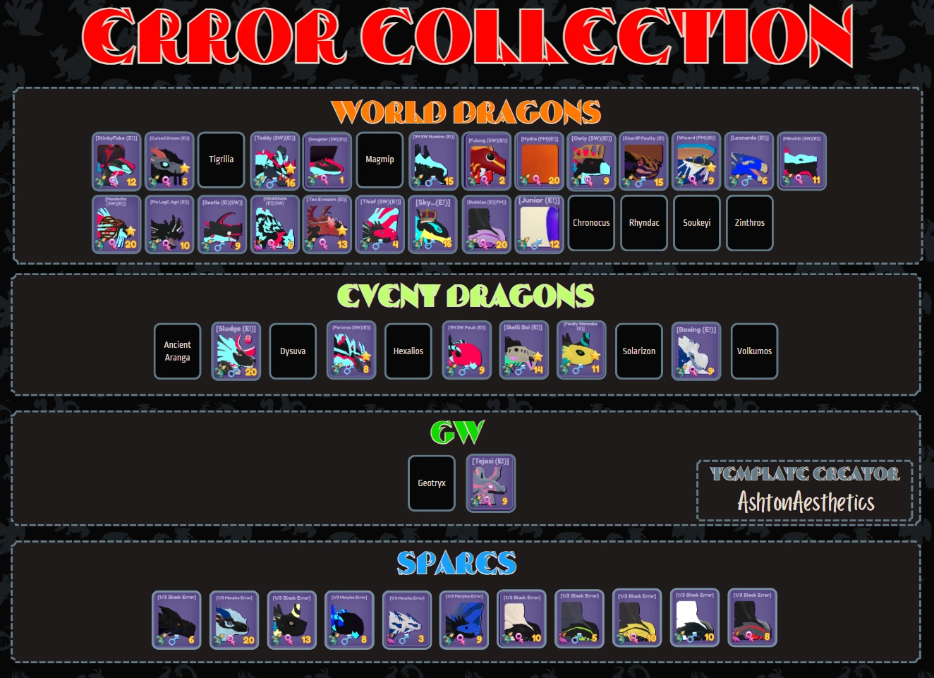 Lf error colour dragons! | Fandom