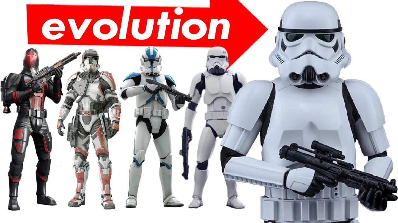 Cool "The Evolution of Stormtrooper Armor (5000BBY-0BBY)" video by ...