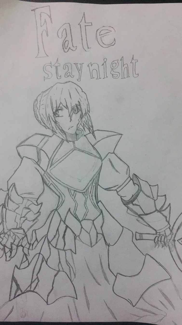 My saber alter drawing | Fandom