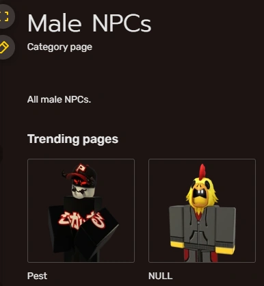 why on gods holy green earth is pest on the male npcs section | Fandom