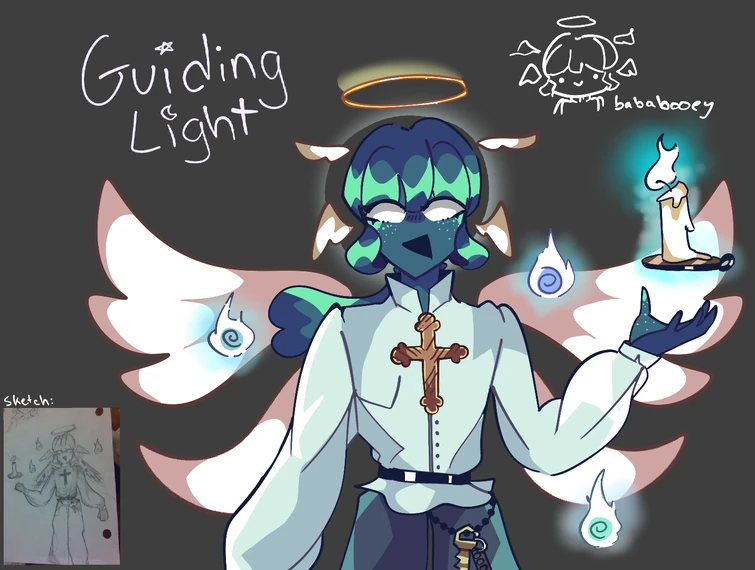 my interpretation of human!guiding light lol | Fandom
