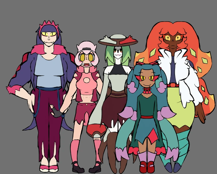 Sketches of past paradox Pokémon as girls | Fandom