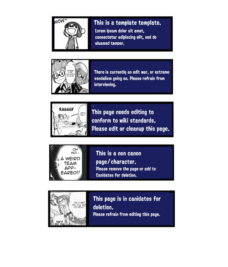 I made templates to add to articles. | Fandom