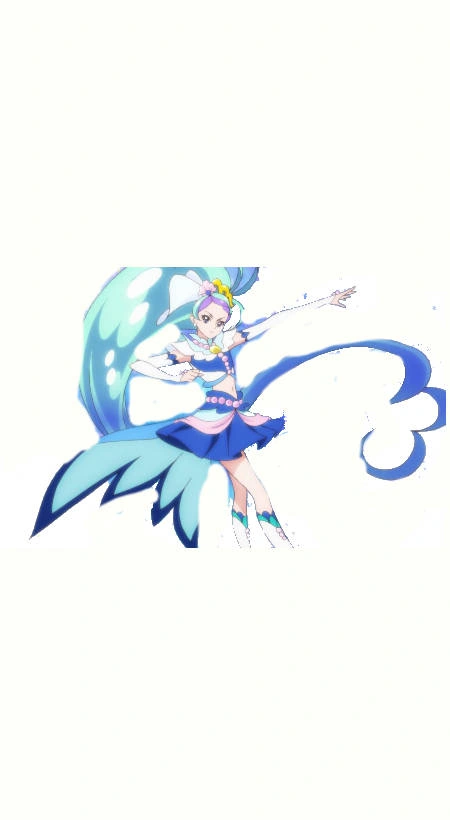 Cure mermaid transformation pose (no background) | Fandom