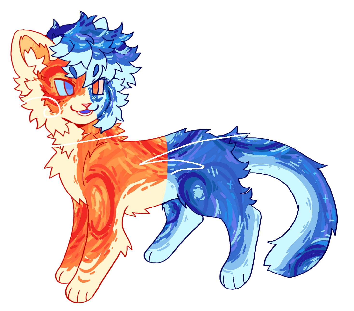 half blue/half orange TIGAH ota | Fandom