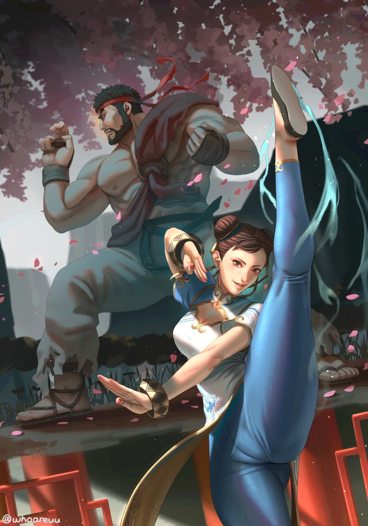 Ryu and Chun-Li multiworld portrait. | Fandom