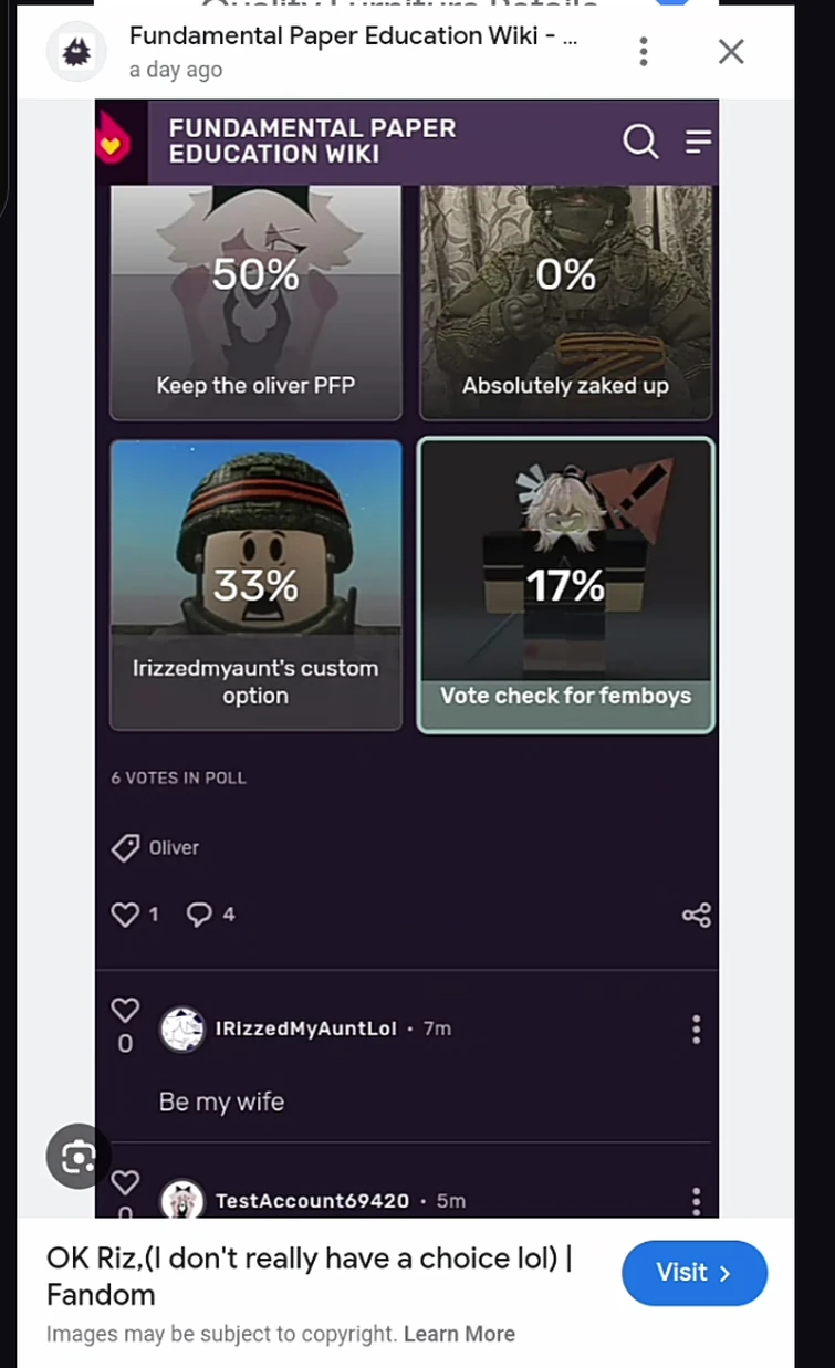 WHO DA HECK PUT MY POLL IN THE GOOGLE SEARCH RESULTS FOR ABSOLUTELY ...