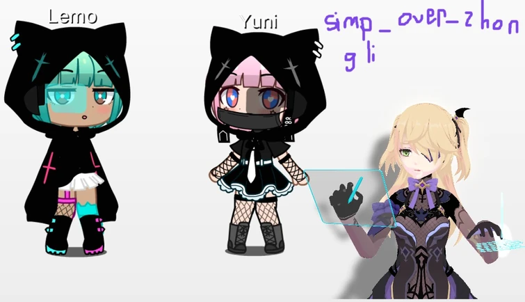 Yuni and Lemo, but in emo outfits. | Fandom