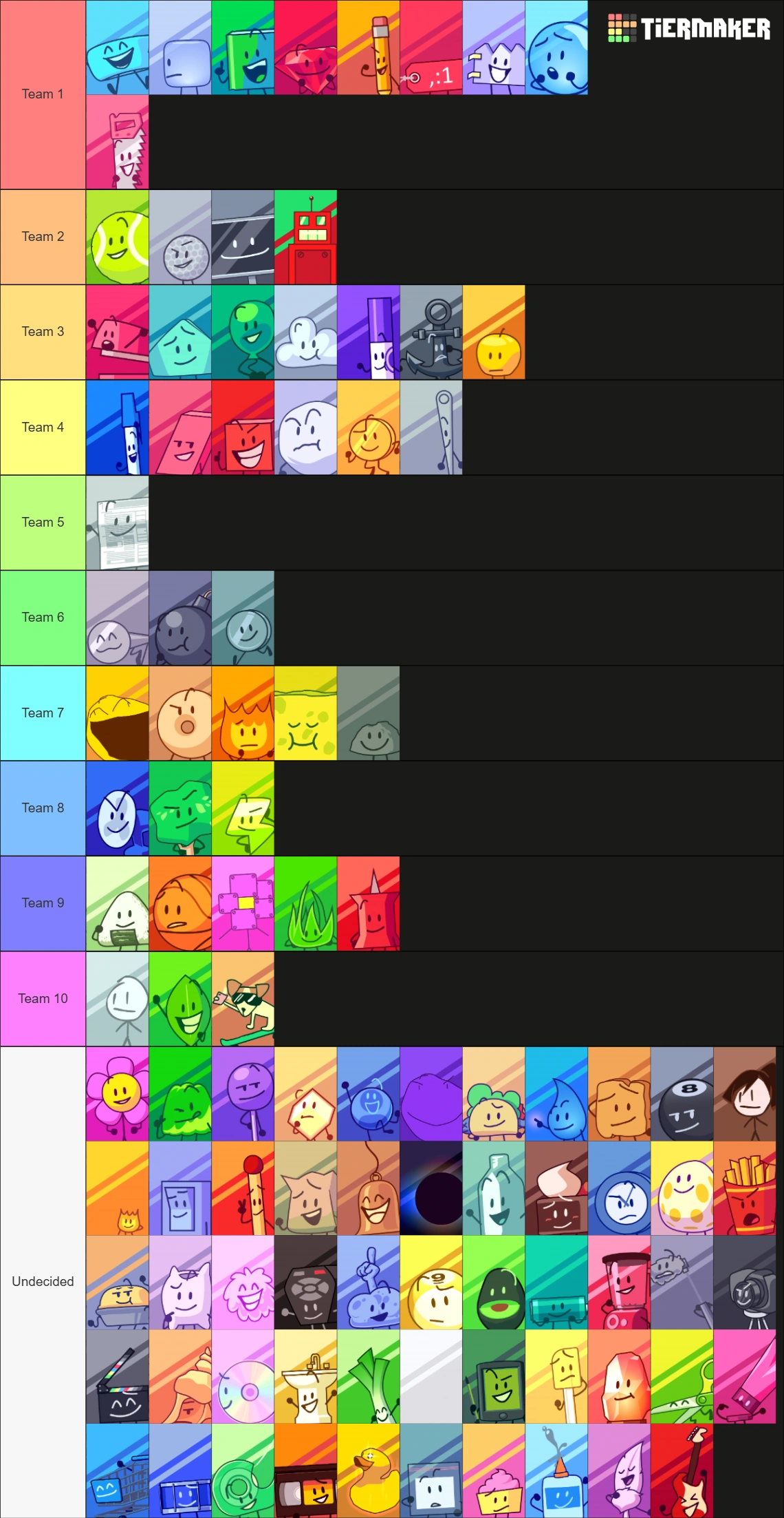 BFDI Wiki Makes BFDI Teams - 5 | Fandom