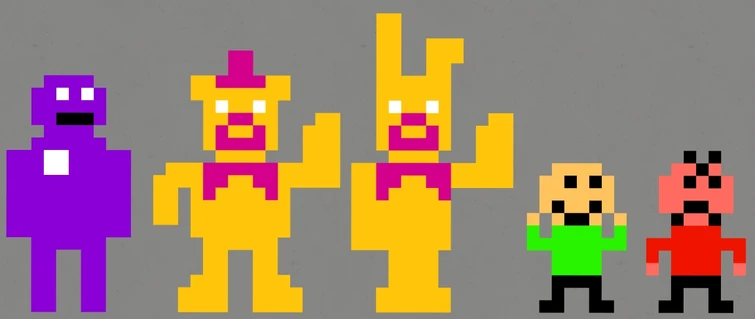Heres some art of fnaf characters in a nes style I guess | Fandom