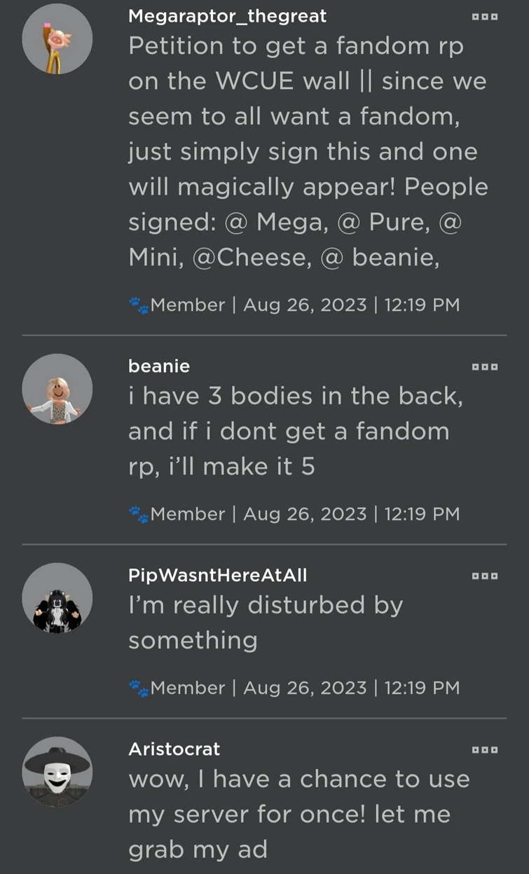 wcue wall goes insane because no wcue fandom rp | Fandom