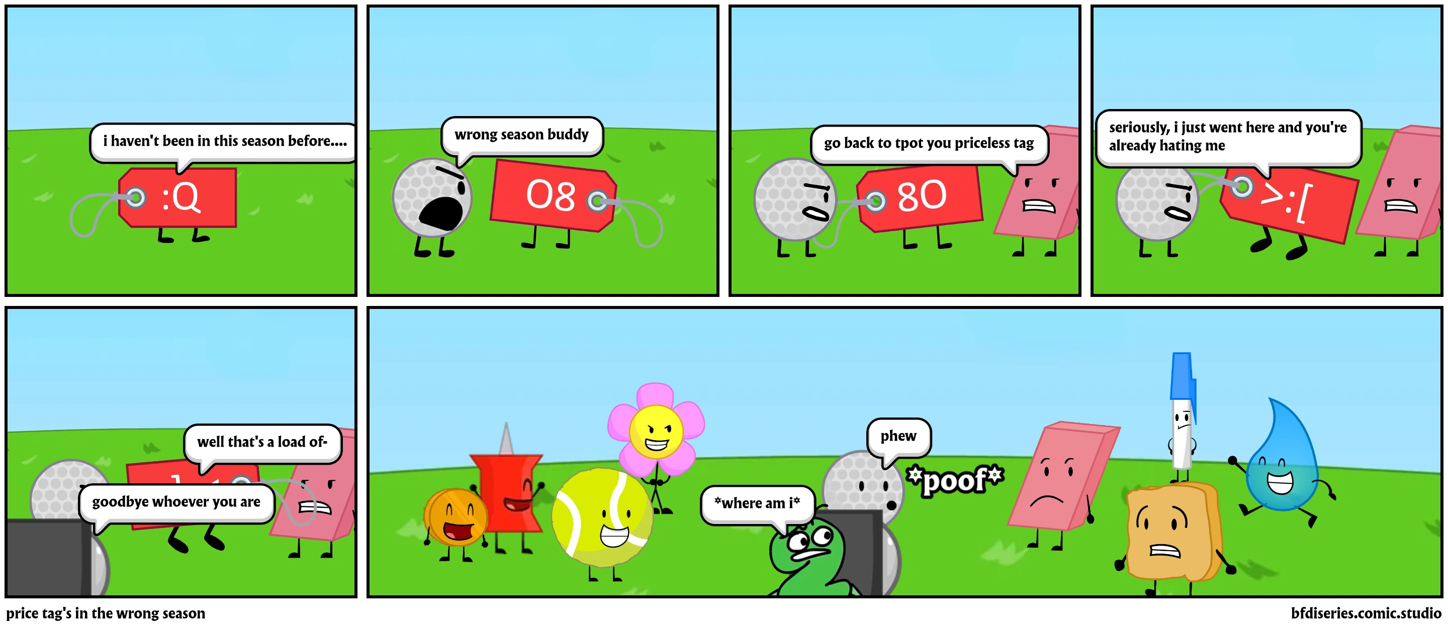 bfdi comic: price tag's in the wrong season | Fandom