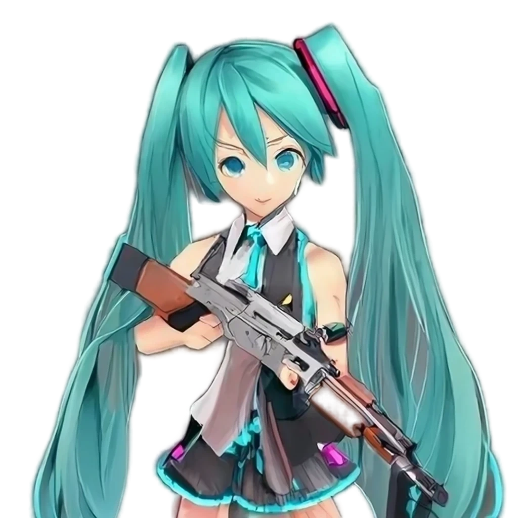 Gotta love ai Miku with a gun | Fandom