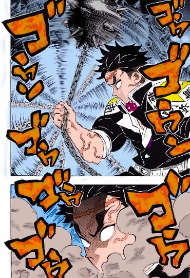 Yoriichi fights barehanded,when does he stop?Every time he beats one it ...