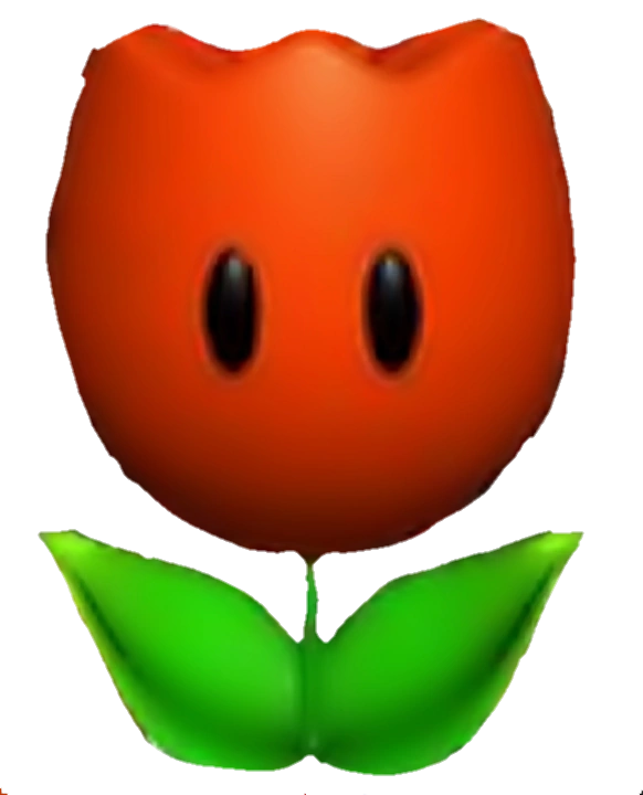 This is a Super mario 64 fire flower render. This was never seen in the ...