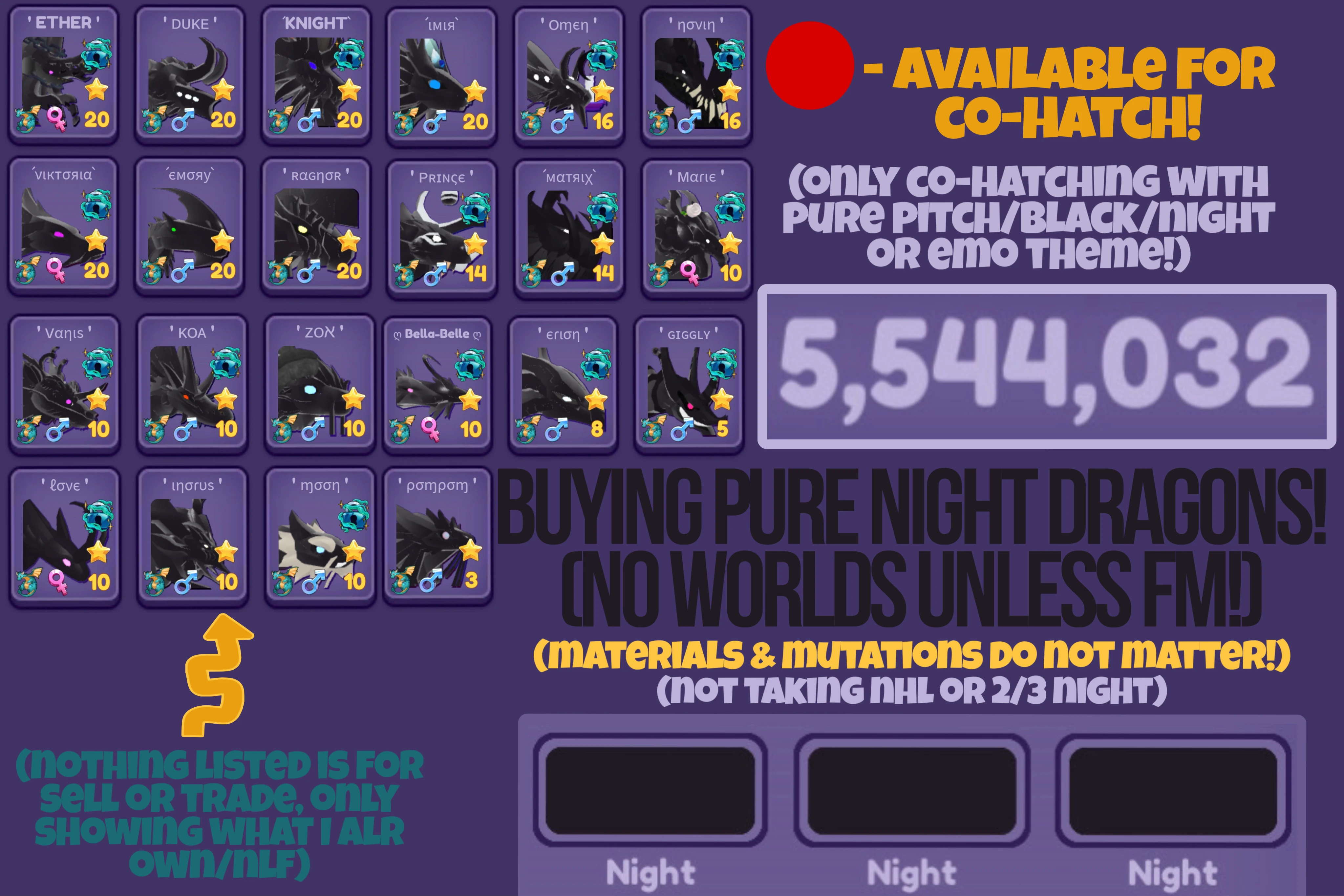 Buying Pure Night Dragons | Fandom