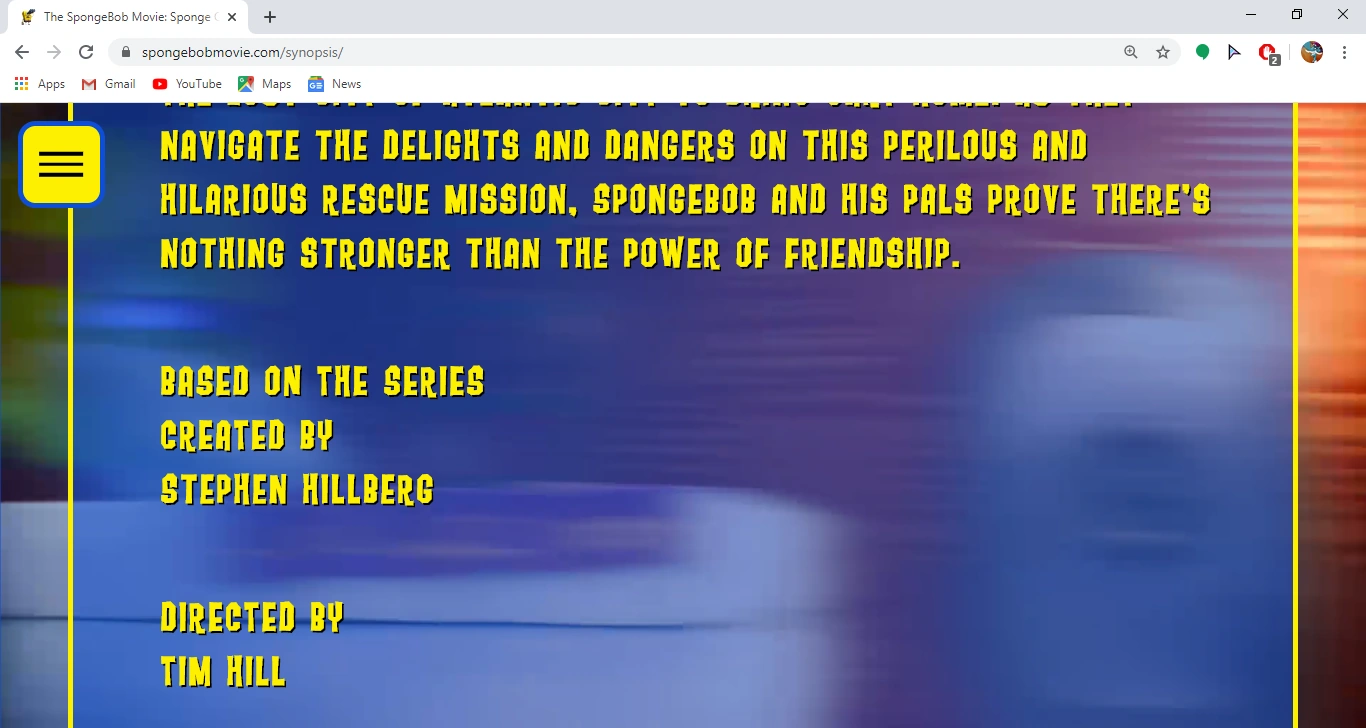 Error on The SpongeBob Movie Website | Fandom