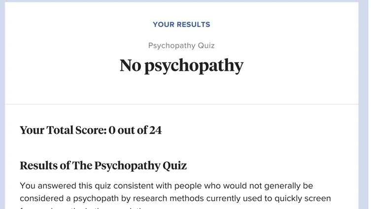 Oh my goodness here’s the test to see if you’re a psychopath (bear ...