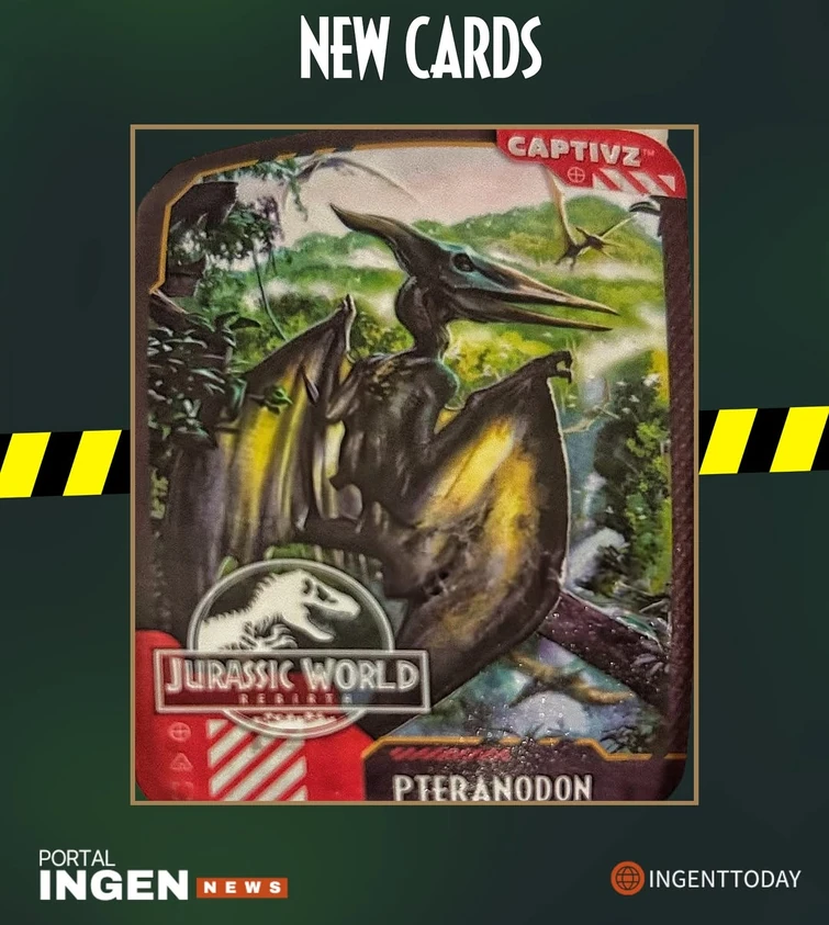 Compy , Pteranodon, and Velociraptor cards from the Jurassic World ...