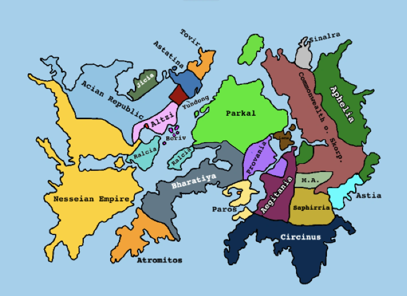 Elea Political Map, 1909. | Fandom