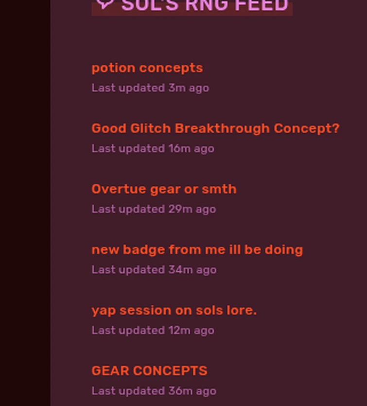 Sol's RNG Wiki Megathread | Fandom