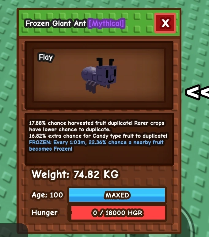 trading frozen giant ant 74.82 kgs max | Fandom