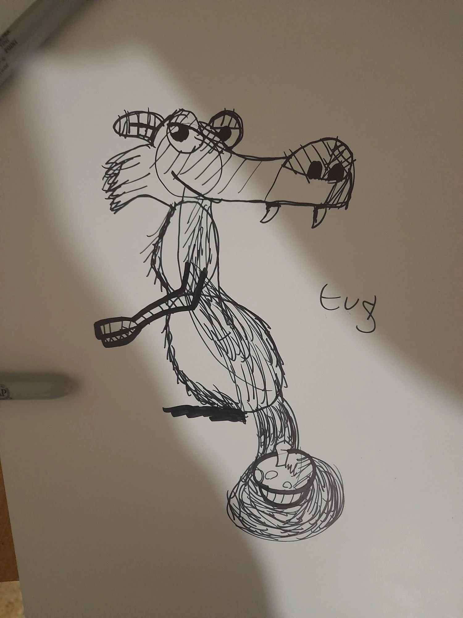 My ink sketch of Scrat | Fandom