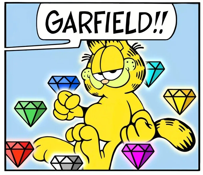Garfield with all the 7 chaos emeralds! (Art by Clarissa_Arts on ...