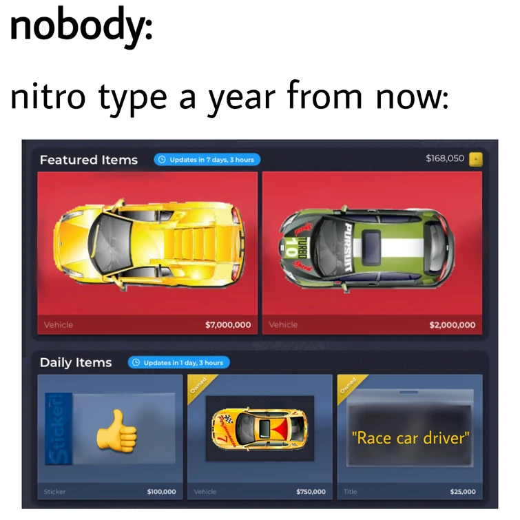 Nitro Type, but memes are a thing | Fandom