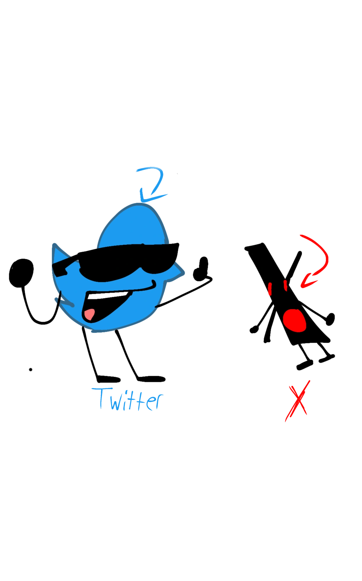 just remembered I made two joke ocs back in February and I remade them ...