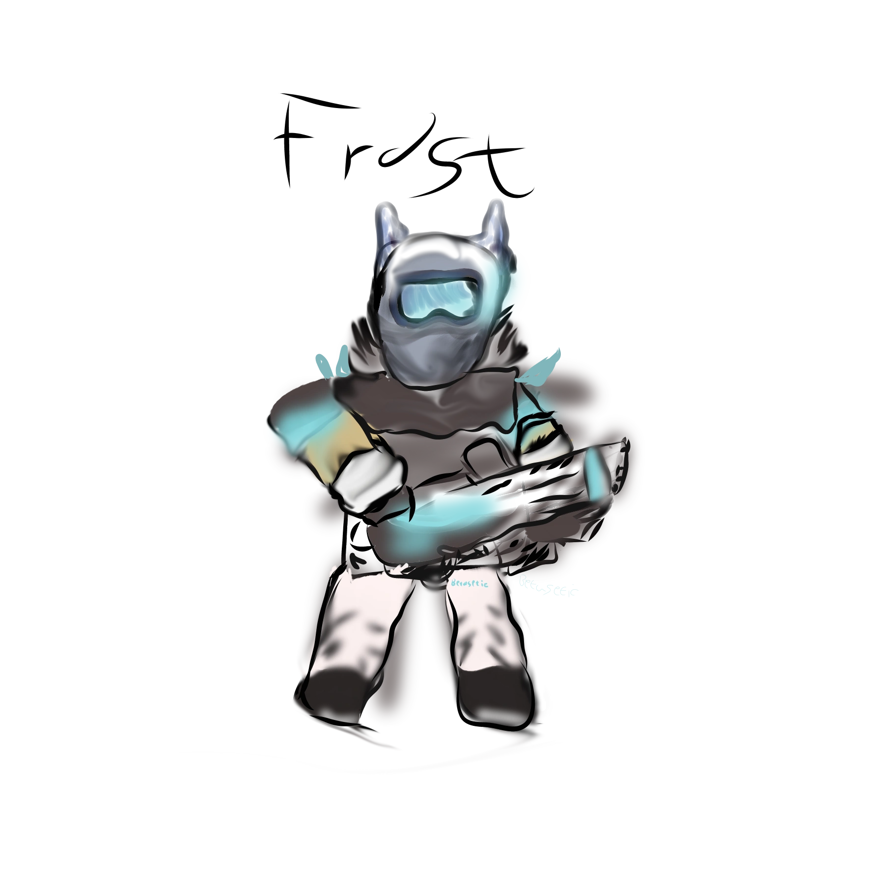 frost minigunner (haven't used digital art software in a couple months ...